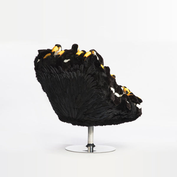 Toucan, Fluffy Lounge Swivel Chair – Collectioni