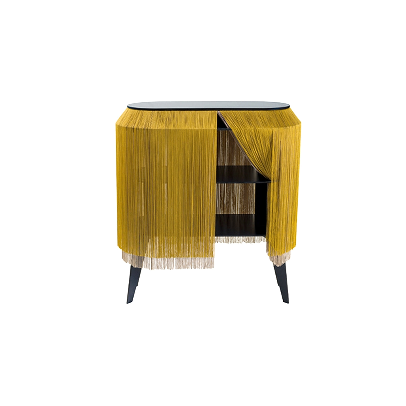 Gold Fringe Side Table / Nighstand – Collectioni