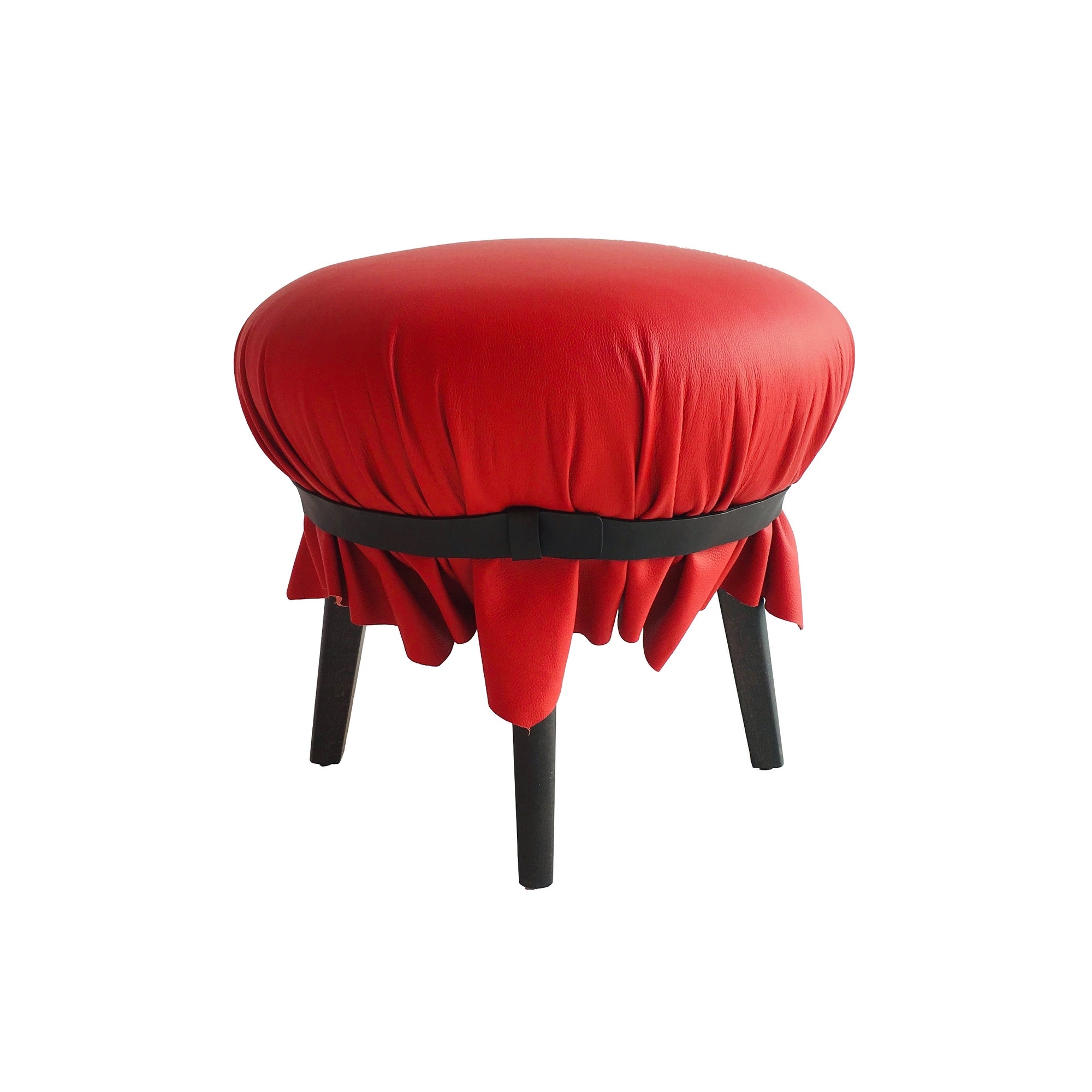 Red Leather Popit Pouf Frag Furniture, Andrea Mancuso & Emilia Serra ...